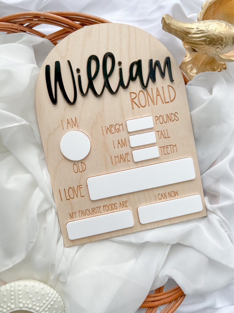 Baby Monthly Milestone Board – WildRibbon